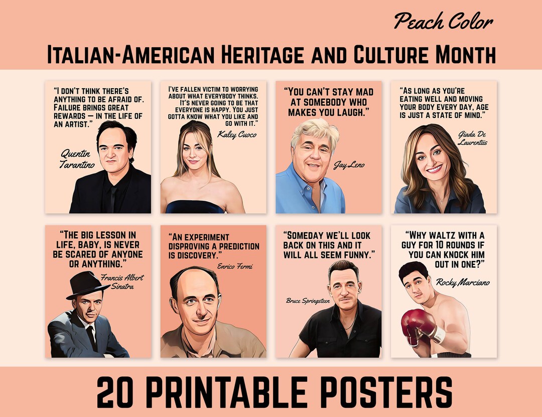 Classroom Posters, Italian-american Heritage and Culture Month, Famous ...