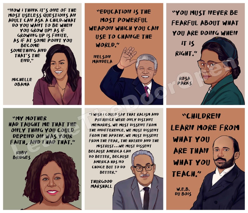 Black History Month Posters / 20 Printable Posters, Teacher Wall Art ...
