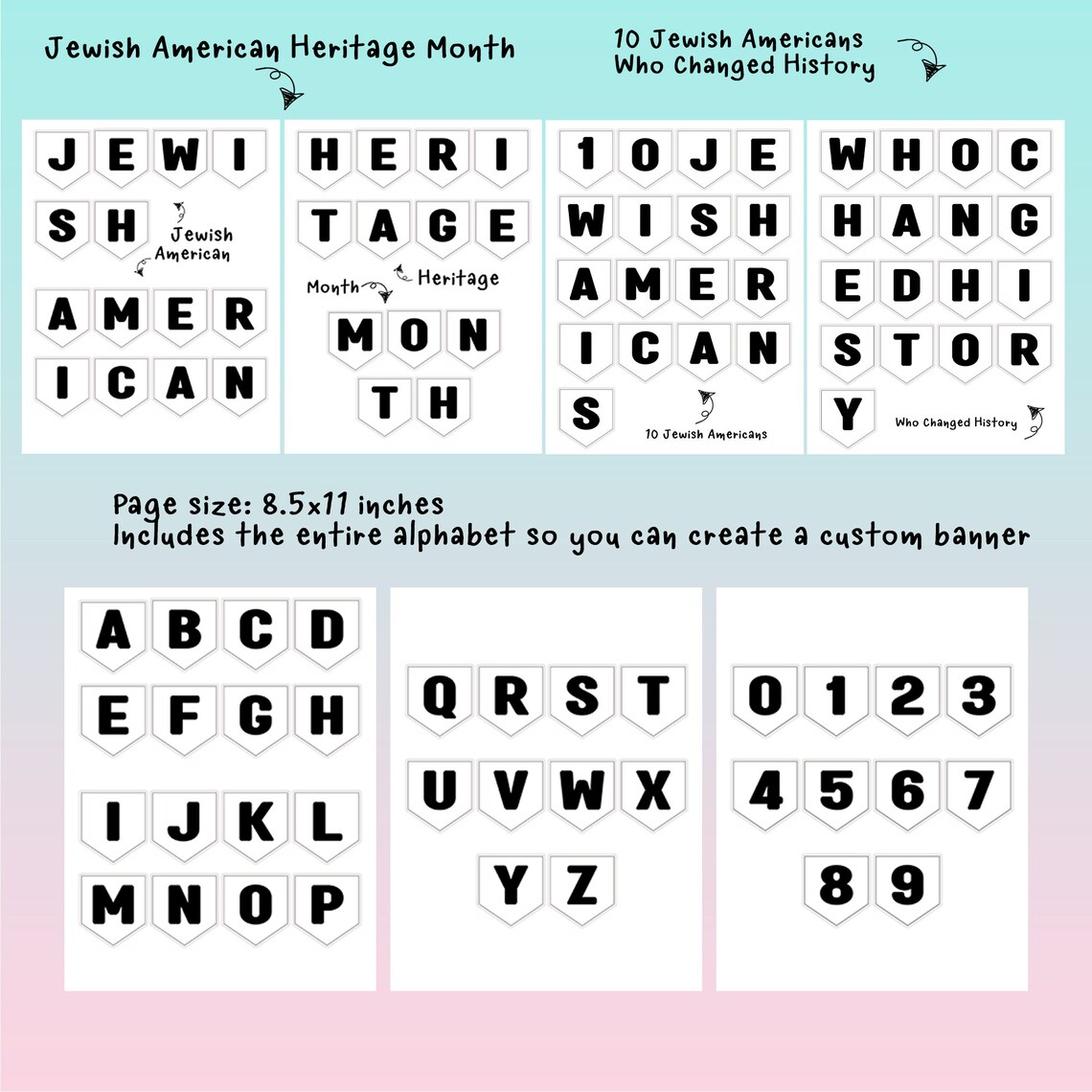 Jewish American Heritage Month Quotes Printable Posters - Etsy