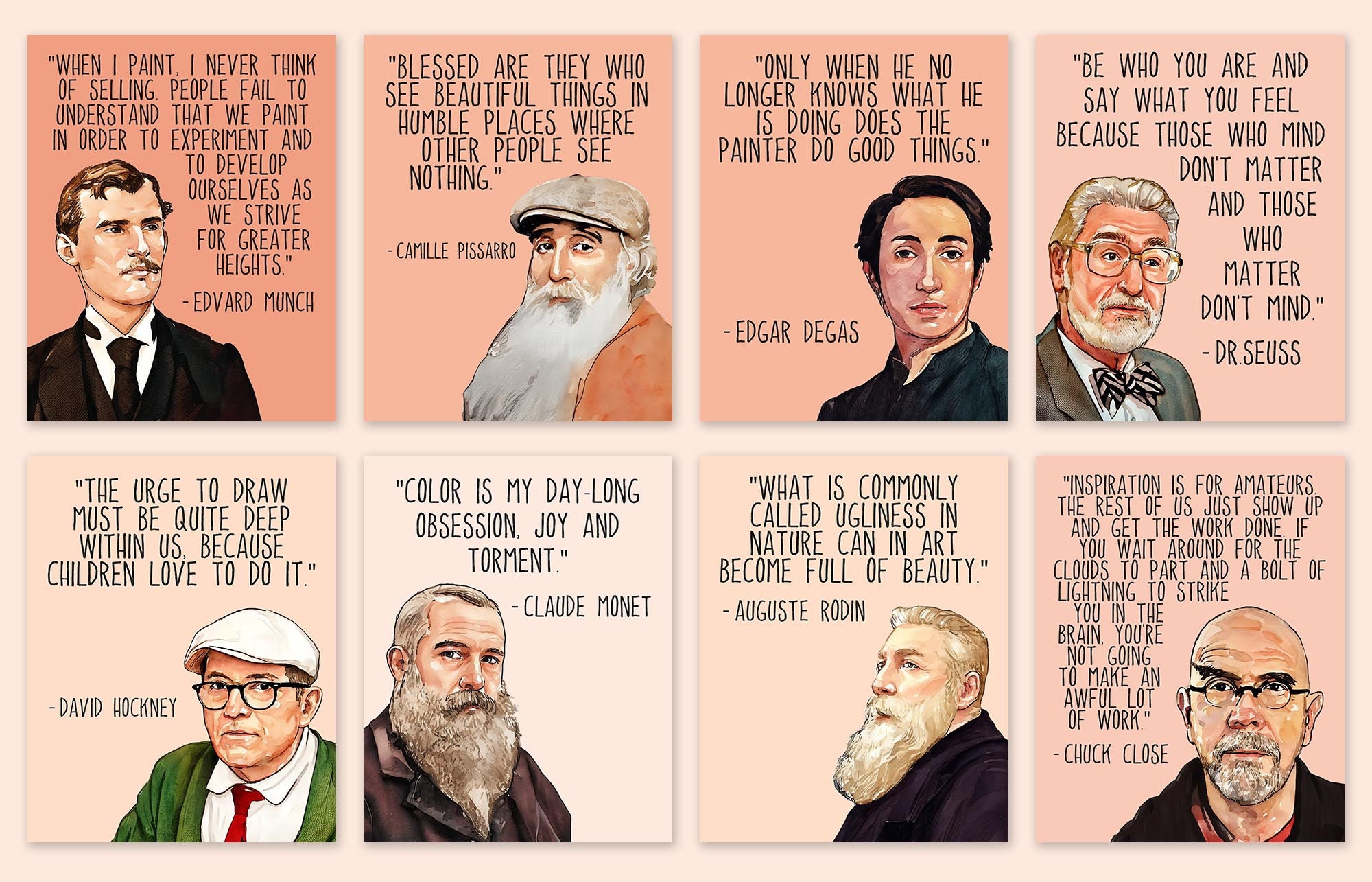 40 Art Quotes for Kids by Famous Artists Bulletin Board Classroom ...