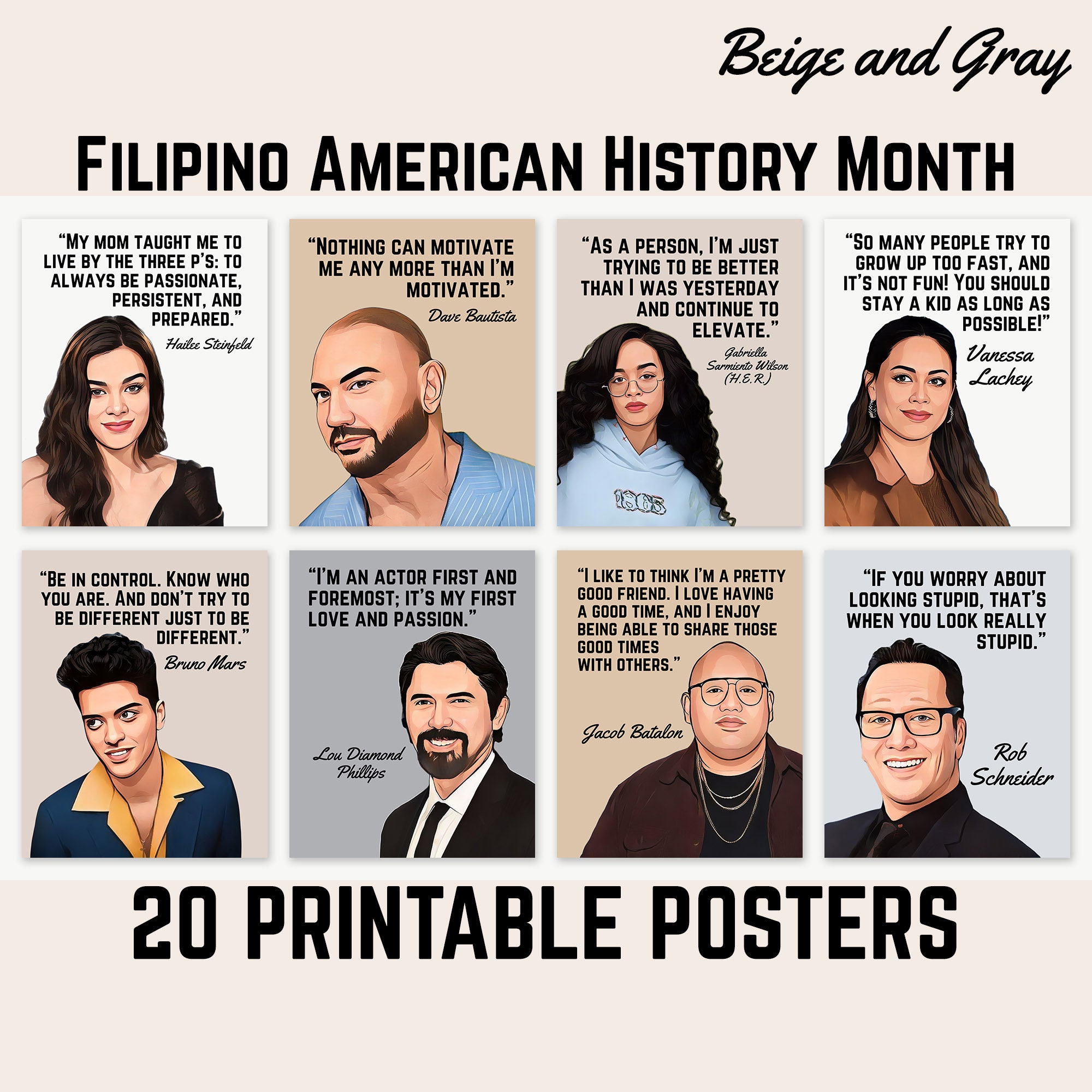 Classroom Posters, Filipino American History Month, FAHM, Famous ...