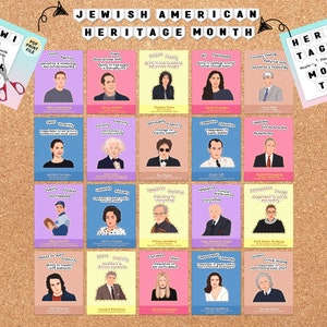 Jewish American Heritage Month Poster Set - 20 Inspirational Figures ...