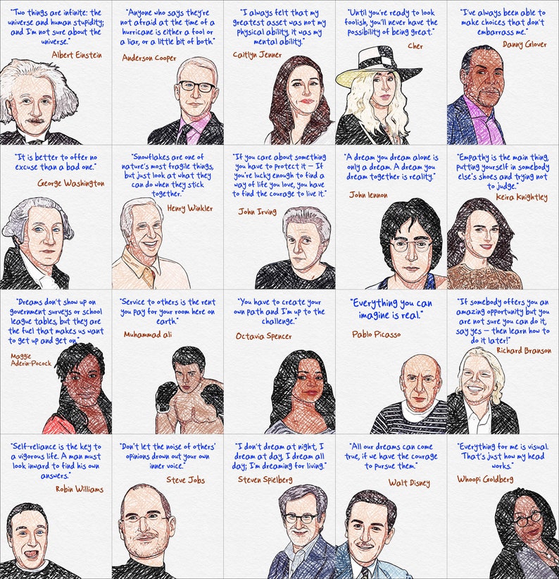 Famous People With Dyslexia, 20 Printable Quote Posters,dyslexia ...