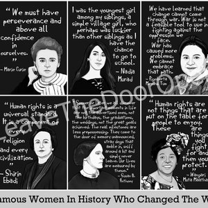 12 Famous Women in History Who Changed the World, Classroom Poster Set ...