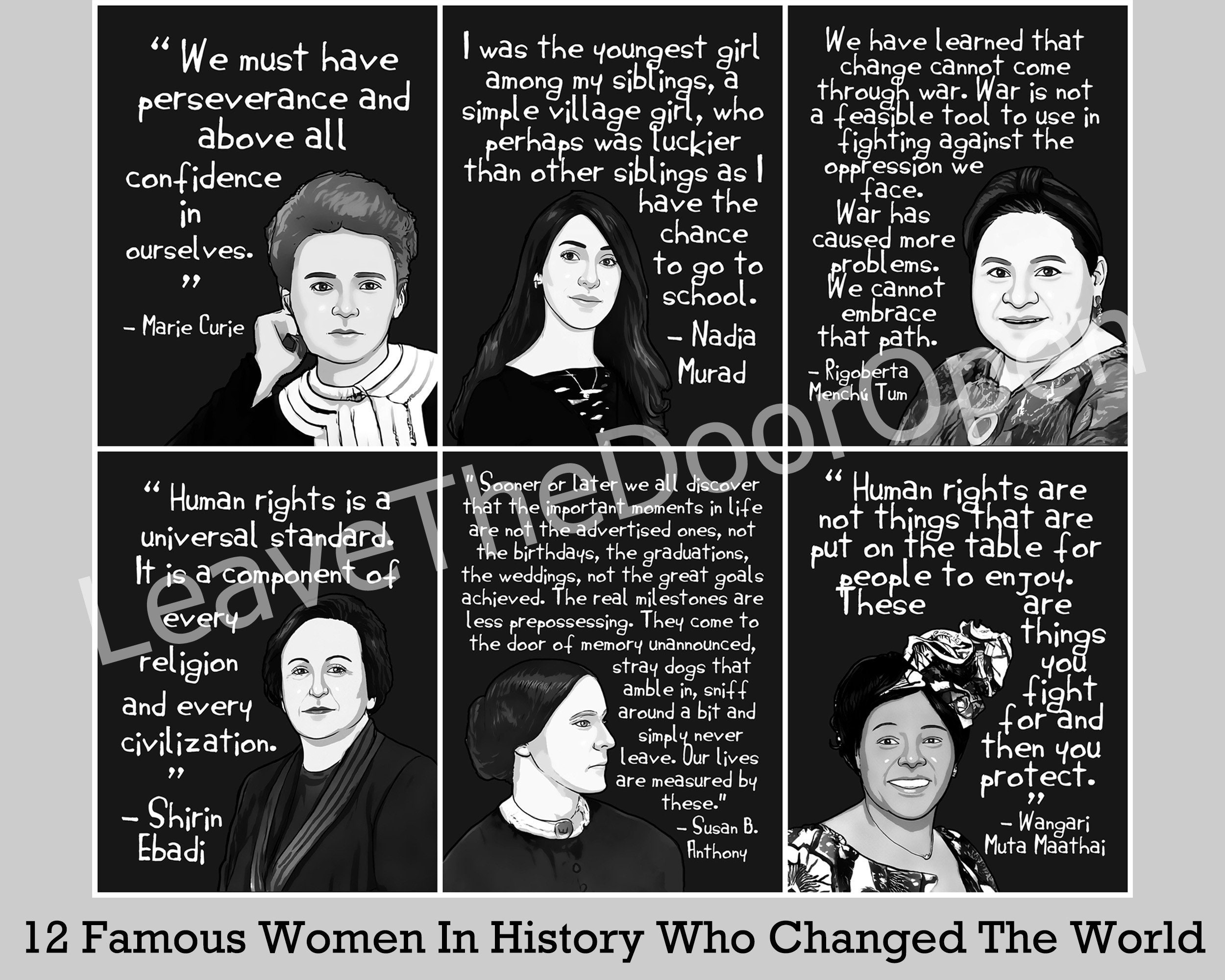 12 Famous Women in History Who Changed the World, Classroom Poster Set ...