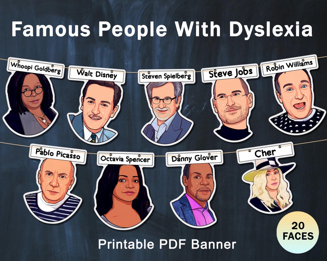20 Faces,famous People With Dyslexia,dyslexia Awareness Month,classroom ...