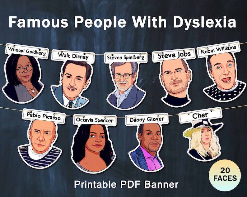 20 Faces,famous People With Dyslexia,dyslexia Awareness Month,classroom ...