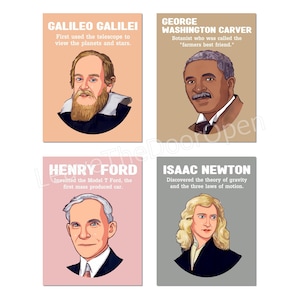 23 Famous Scientists and Inventors Posters, STEM Classroom Decor ...