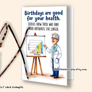 Scientific Birthday Card Printable - Birthdays Are Good for Your Health ...