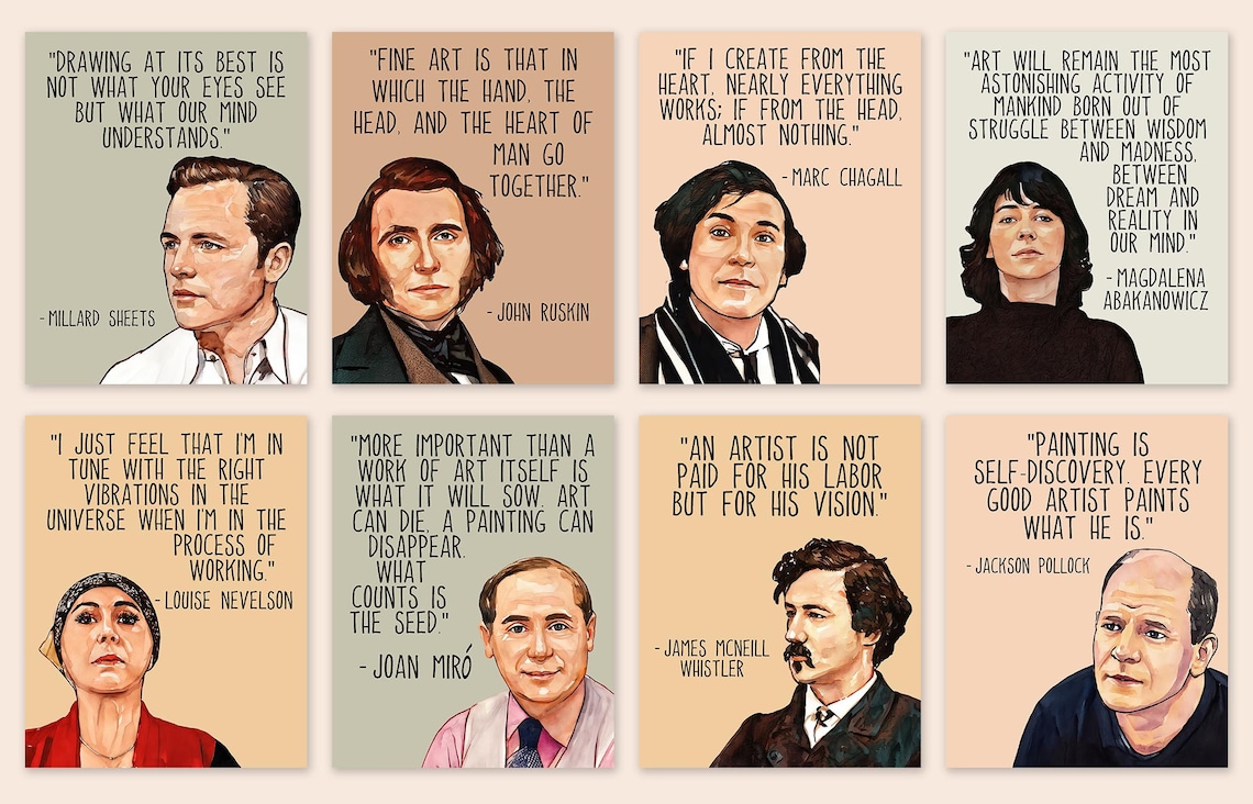 40 Famous Art Quotes for Kids by Artists Office & Classroom Decor ...