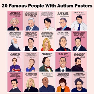 Famous People With Autism Posters, National Autism Acceptance Month ...