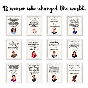 12 Famous Women in History Who Changed the World,teacher Wall Art ...