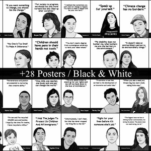 28 Kids Who Changed the World, Printable Classroom Posters, Influential ...