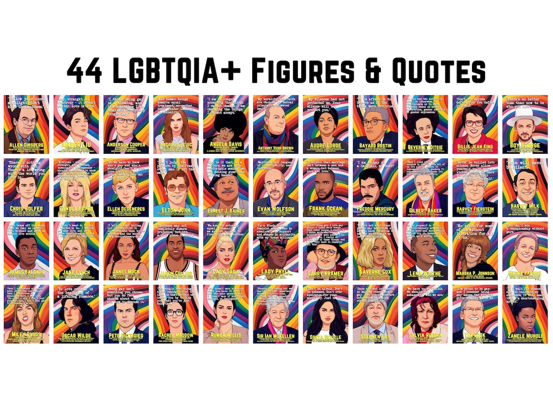 Pride Month Posters, LGBT History Month Bulletin Board Display, 44 ...