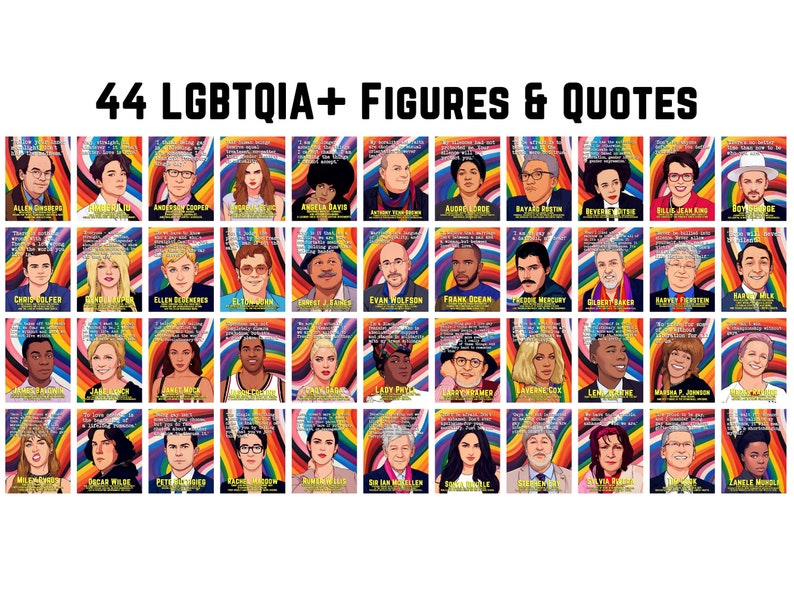 Pride Month Posters, LGBT History Month Bulletin Board Display, 44 ...