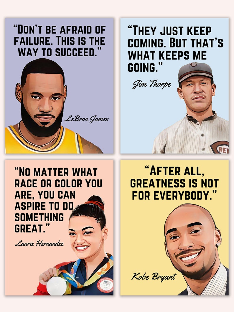 Digital Download Famous Athletes Posters, Classroom Decor, Office ...