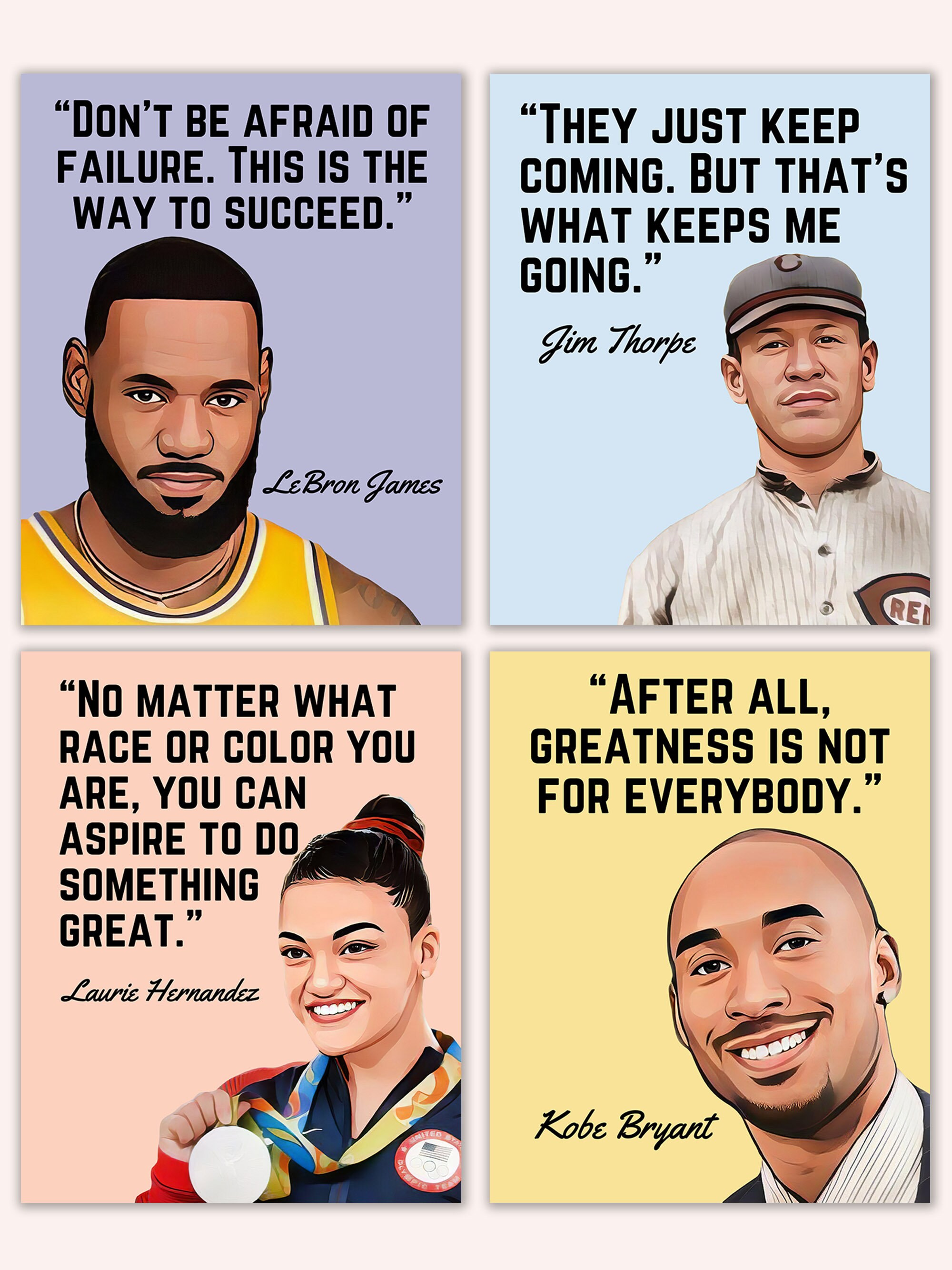 Digital Download Famous Athletes Posters, Classroom Decor, Office ...