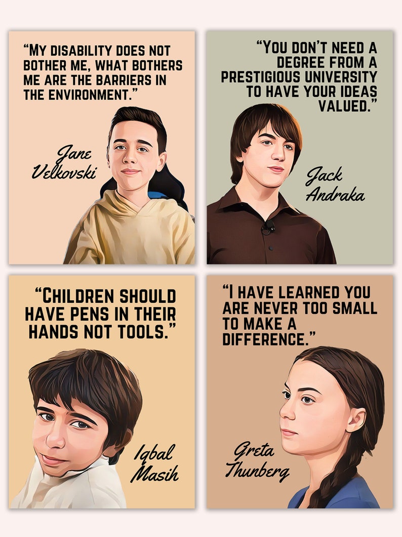 Influential Children Quotes, Kids Who Changed the World, Printable ...