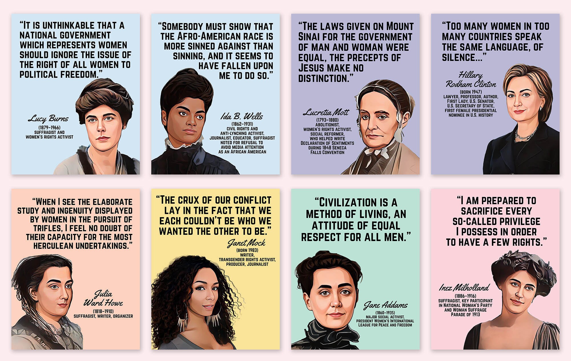 Women's History Month Posters Decor, Bulletin Board Display, American ...