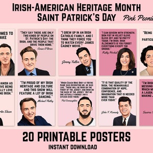 20 Famous Irish Americans Quotes, Irish American Heritage Month, Saint ...