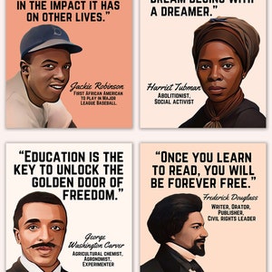 African American Heroes, Black History Month Printable Posters ...