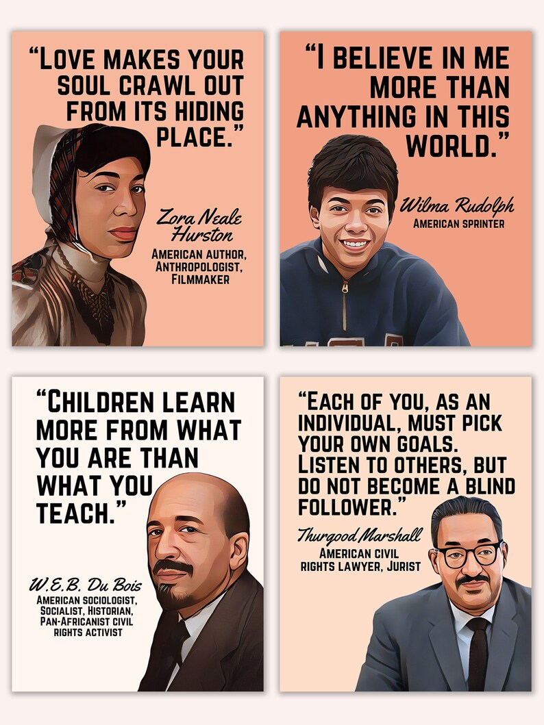 African American Heroes, Black History Month Printable Posters ...