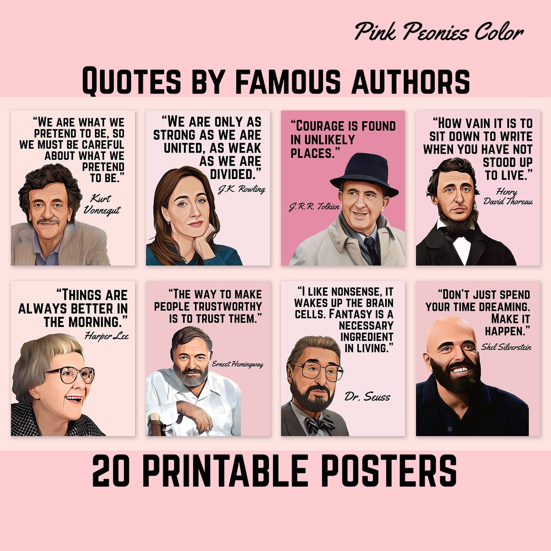 Quotes by Famous Authors, Literary Quotes Posters, Printable Posters ...