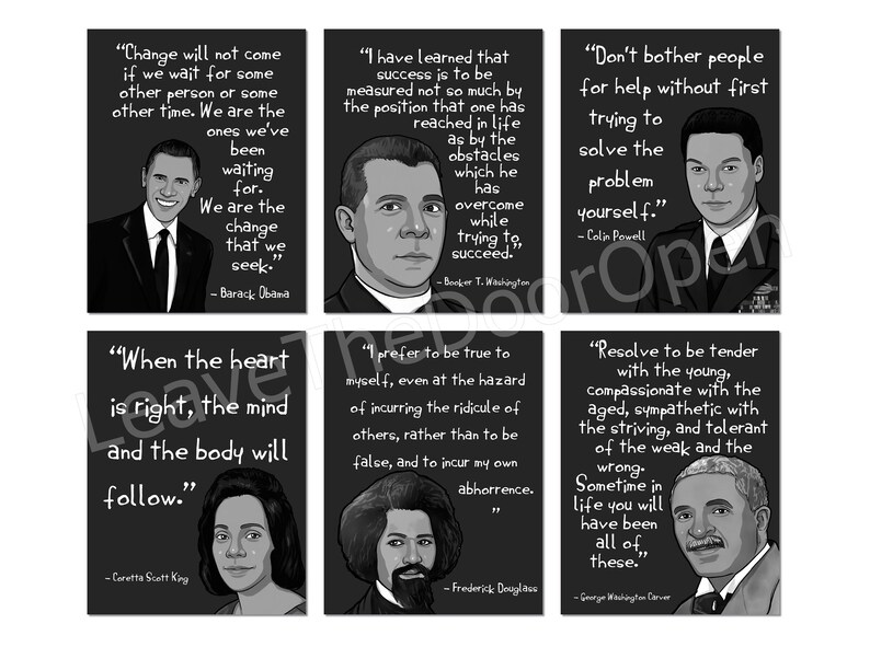 Dark Style, Famous People, Black History Month, 20 Classroom Posters ...