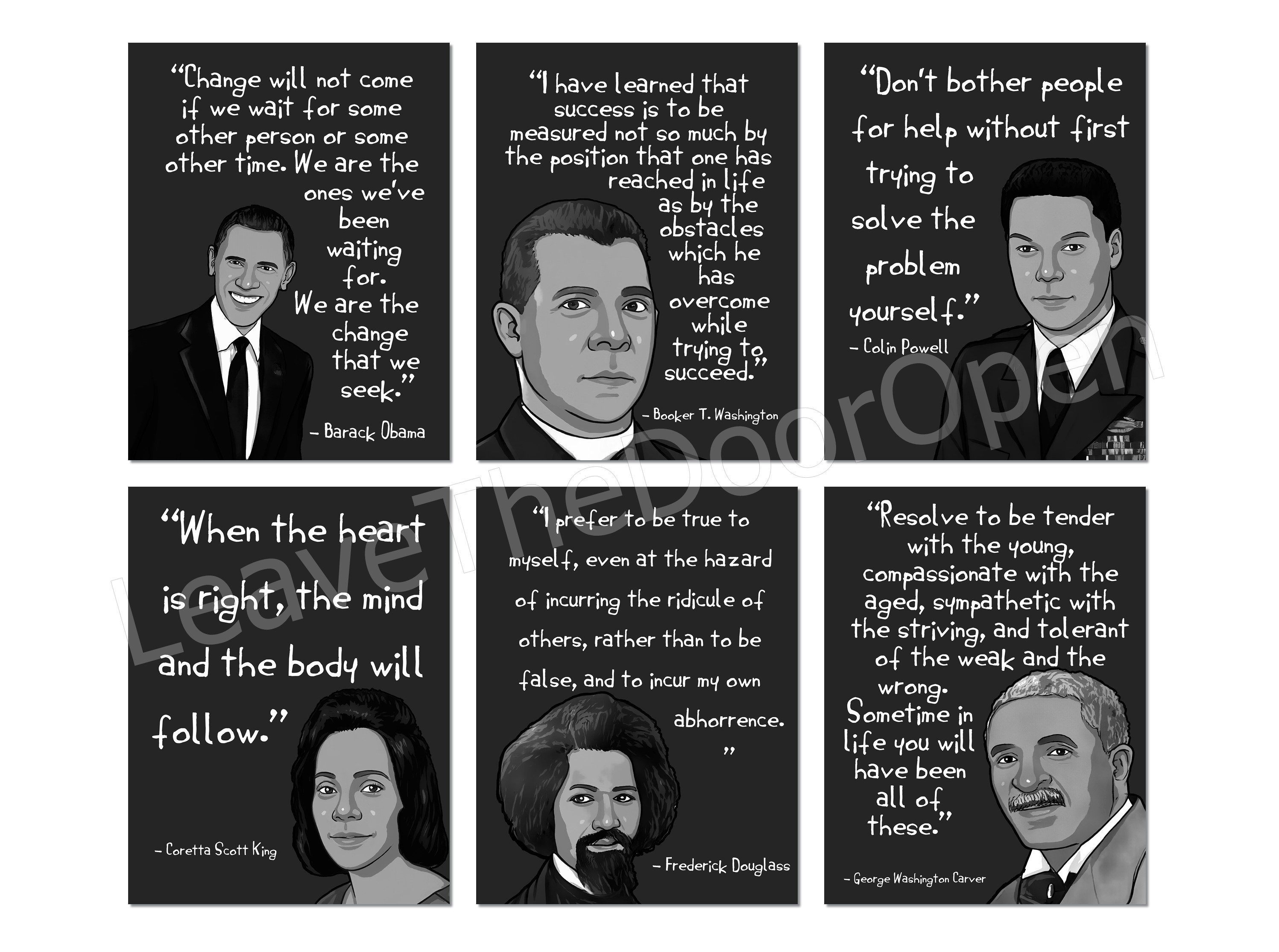 Dark Style, Famous People, Black History Month, 20 Classroom Posters ...