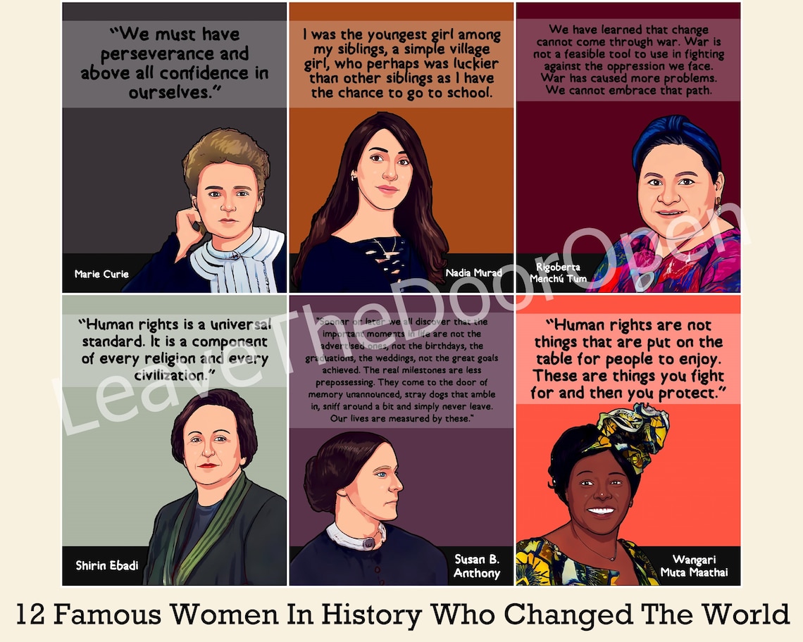 12 Famous Women in History Who Changed the World, Inspirational Quotes ...
