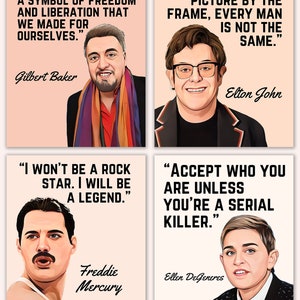 LGBT History Month, Lgbt Pride Month, Classroom Posters, Famous LGBTQ+ ...