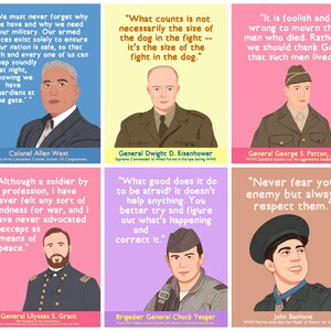 Military Heroes Poster Set - Inspiring Quotes for Classroom Decor ...