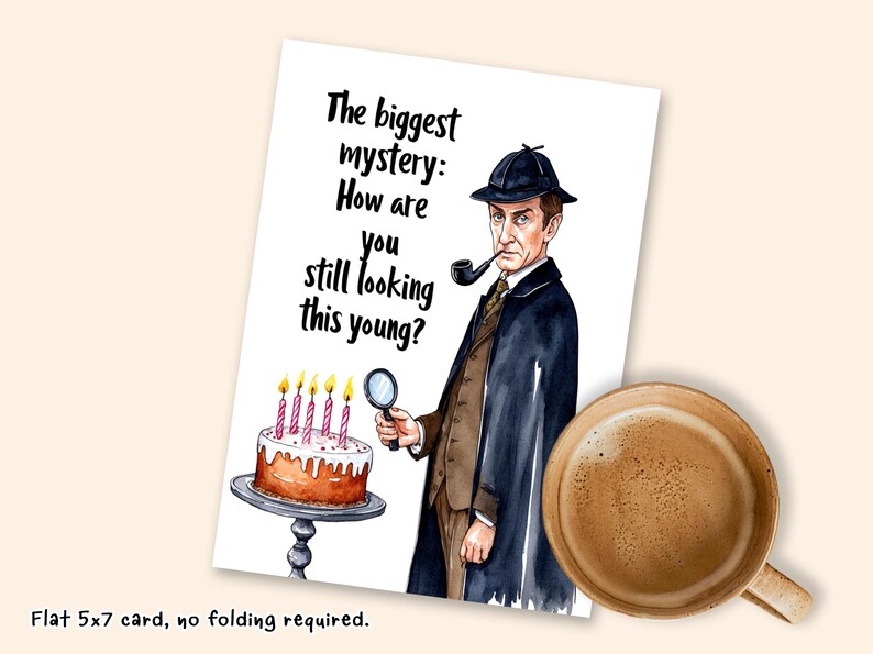 Detective Birthday Card: Solve the Mystery of Your Youth With a Fun ...