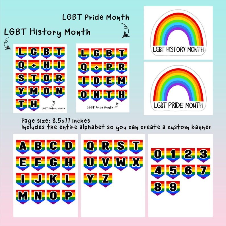 25 Faces LGBT History Month, LGBT Pride Month,classroom Decor,printable ...