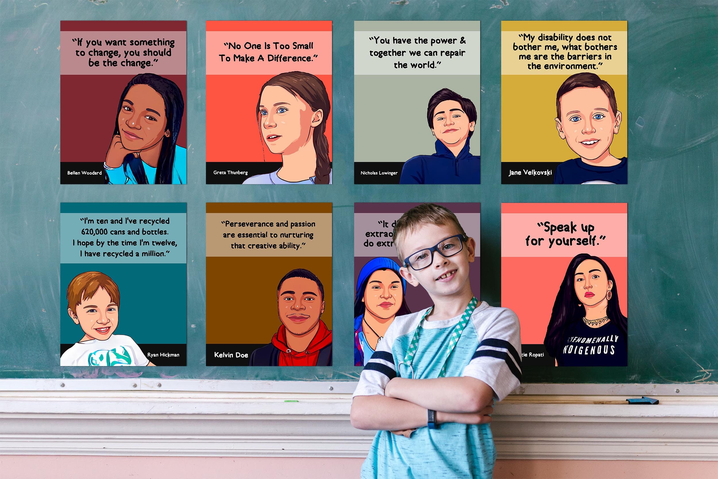 28 Kids Who Changed the World, Printable Classroom Posters, Influential ...