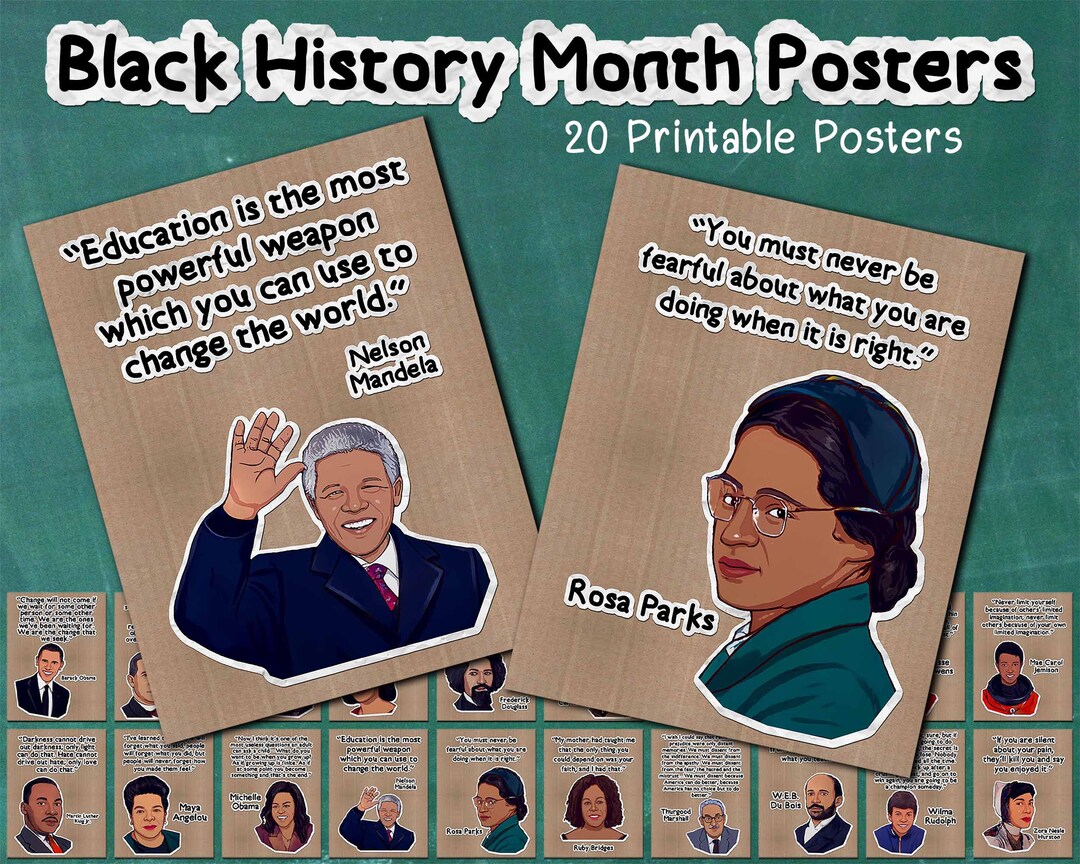 Torn Paper Style | Black History Month Posters, 20 Elementary Classroom ...