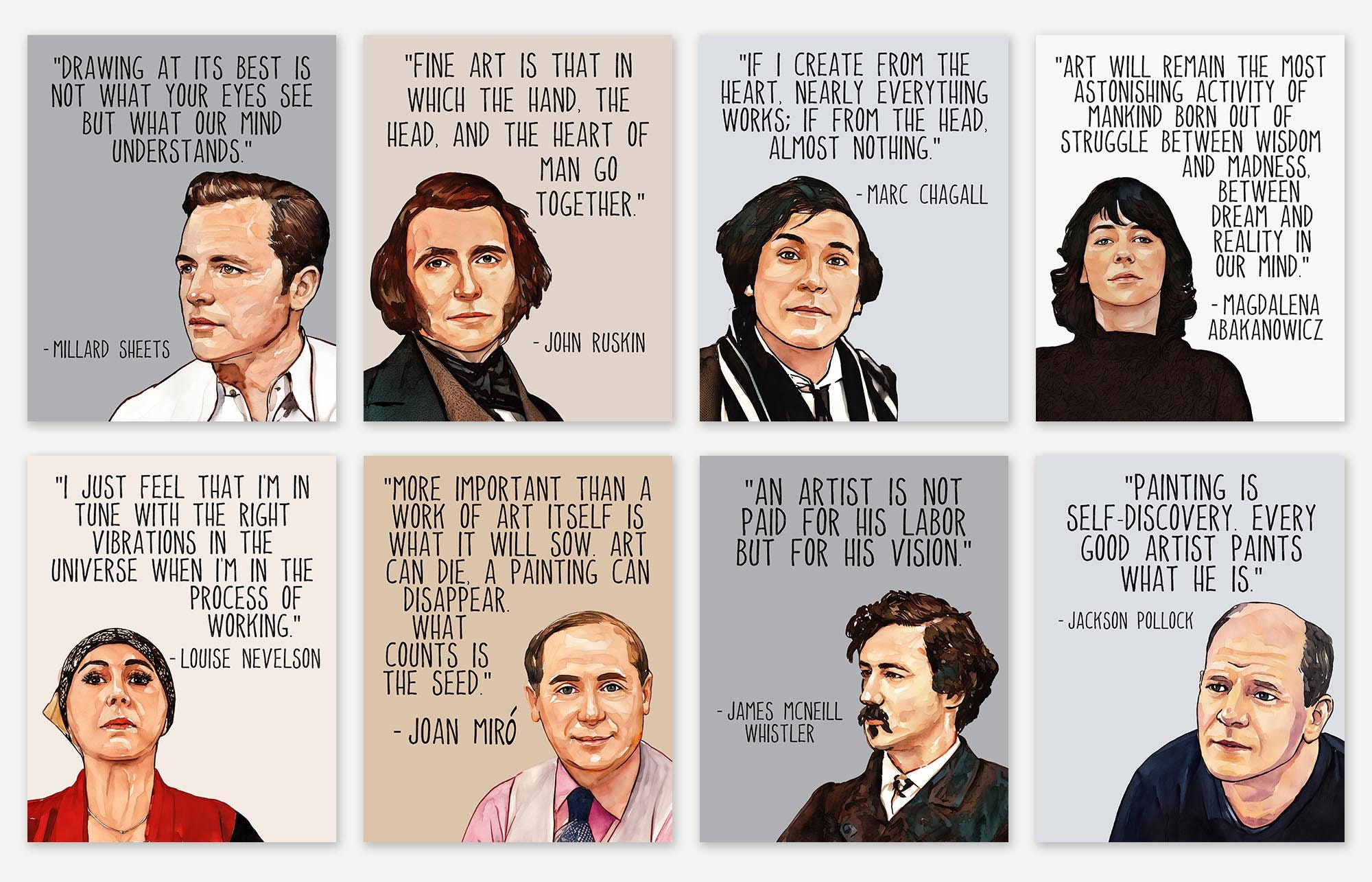 40 Famous Art Quotes for Kids by Artists Classroom & Office Posters ...