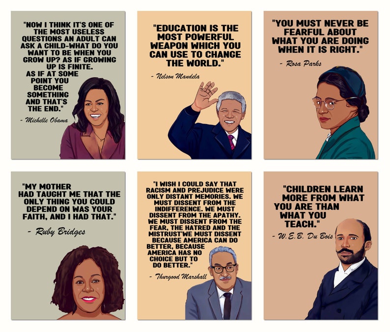African American Heroes, Black History Month, 20 Printable Posters ...