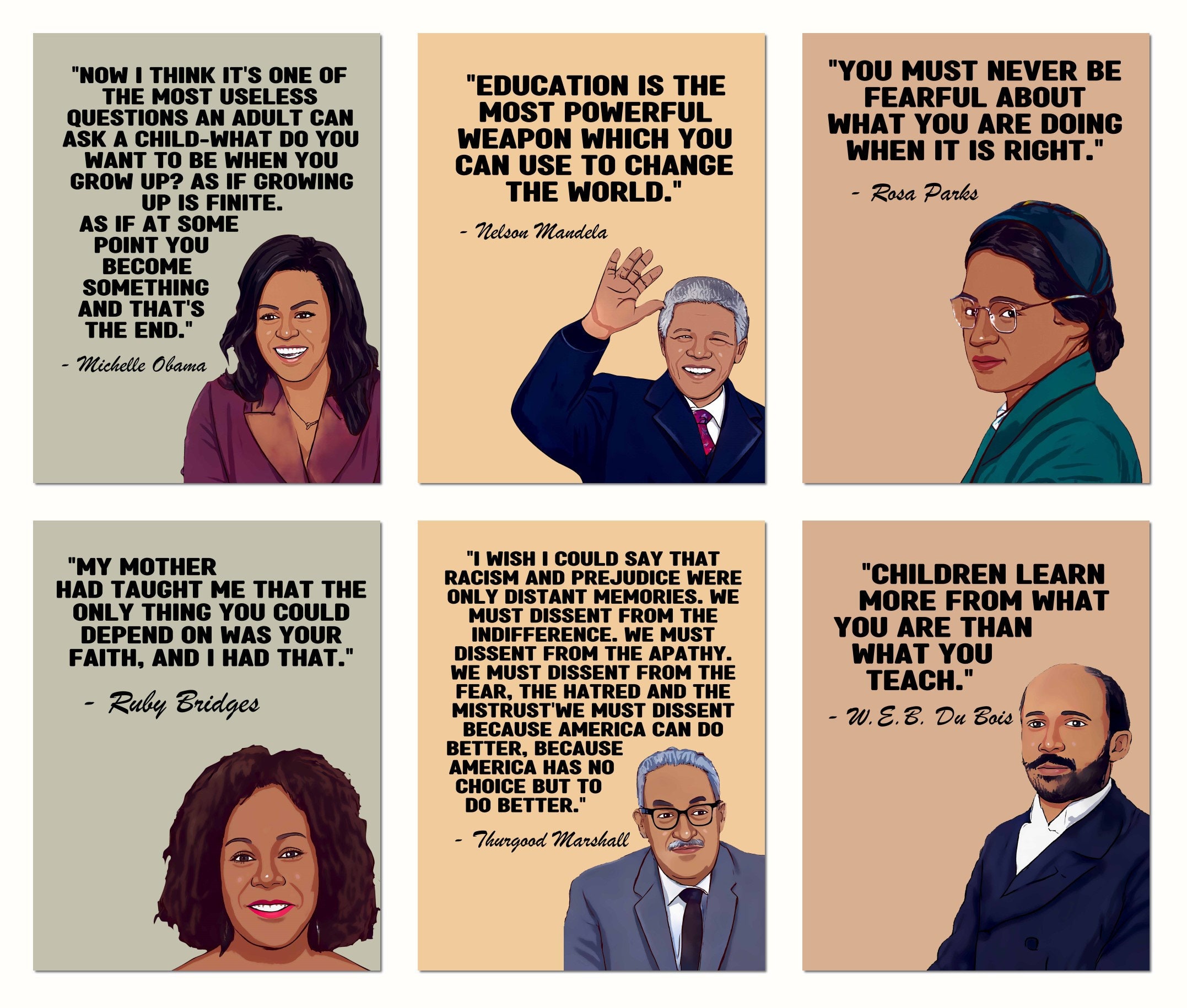 African American Heroes, Black History Month, 20 Printable Posters ...