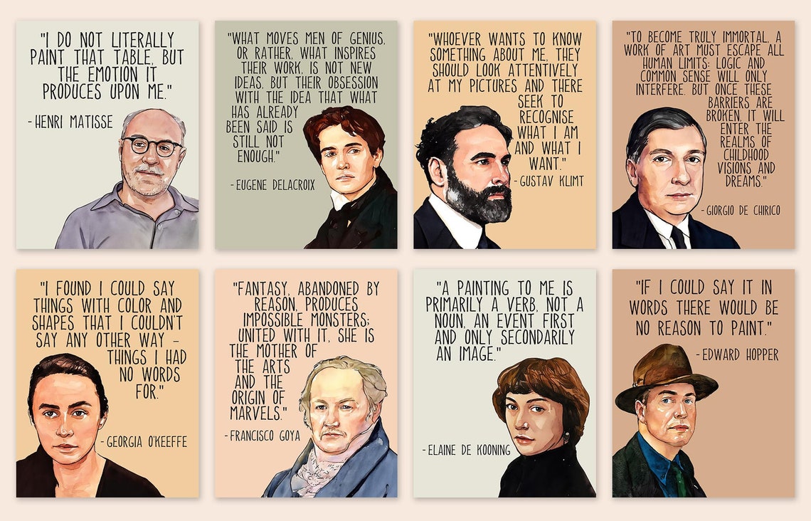 40 Famous Art Quotes for Kids by Artists Office & Classroom Decor ...
