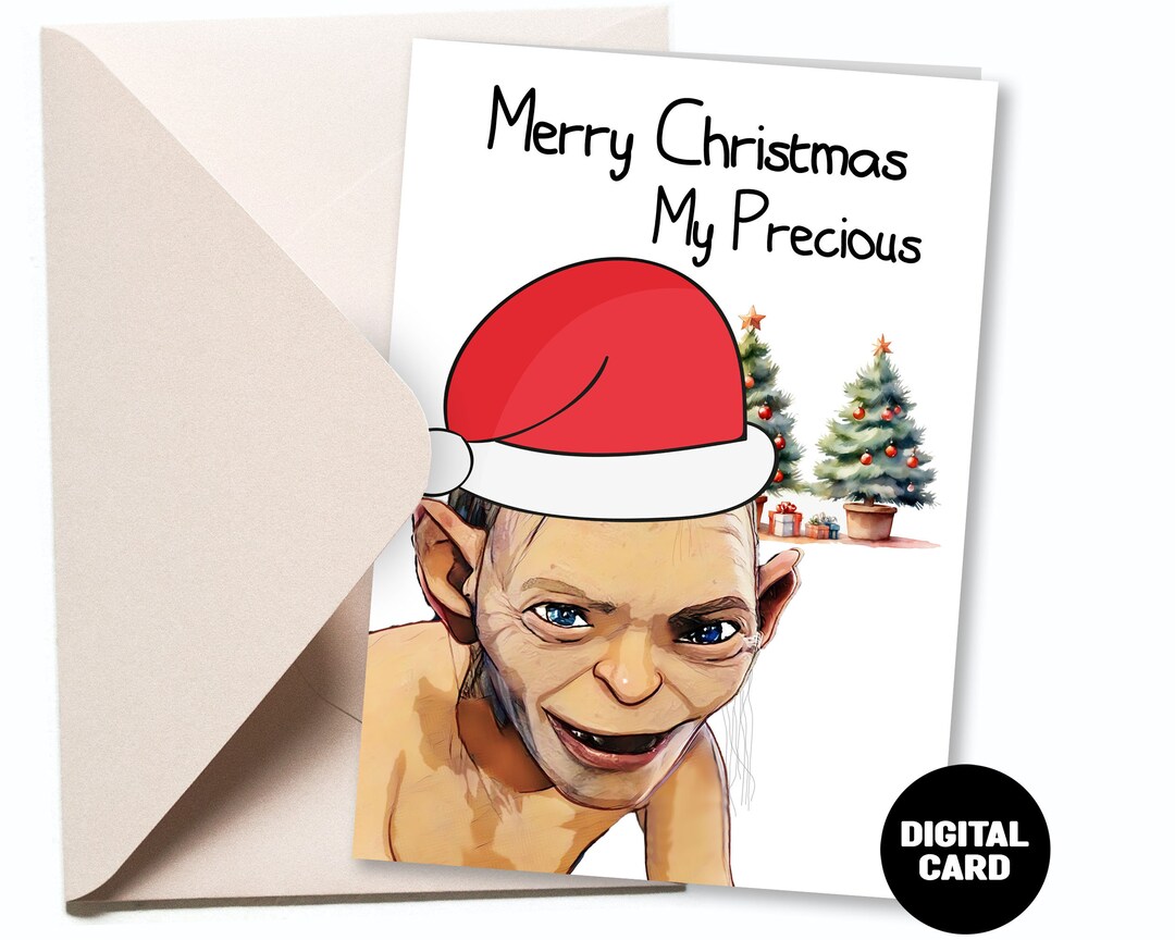 Merry Christmas My Precious Card Funny Gollum Humour - Etsy