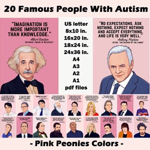 Famous People With Autism Posters, National Autism Acceptance Month ...