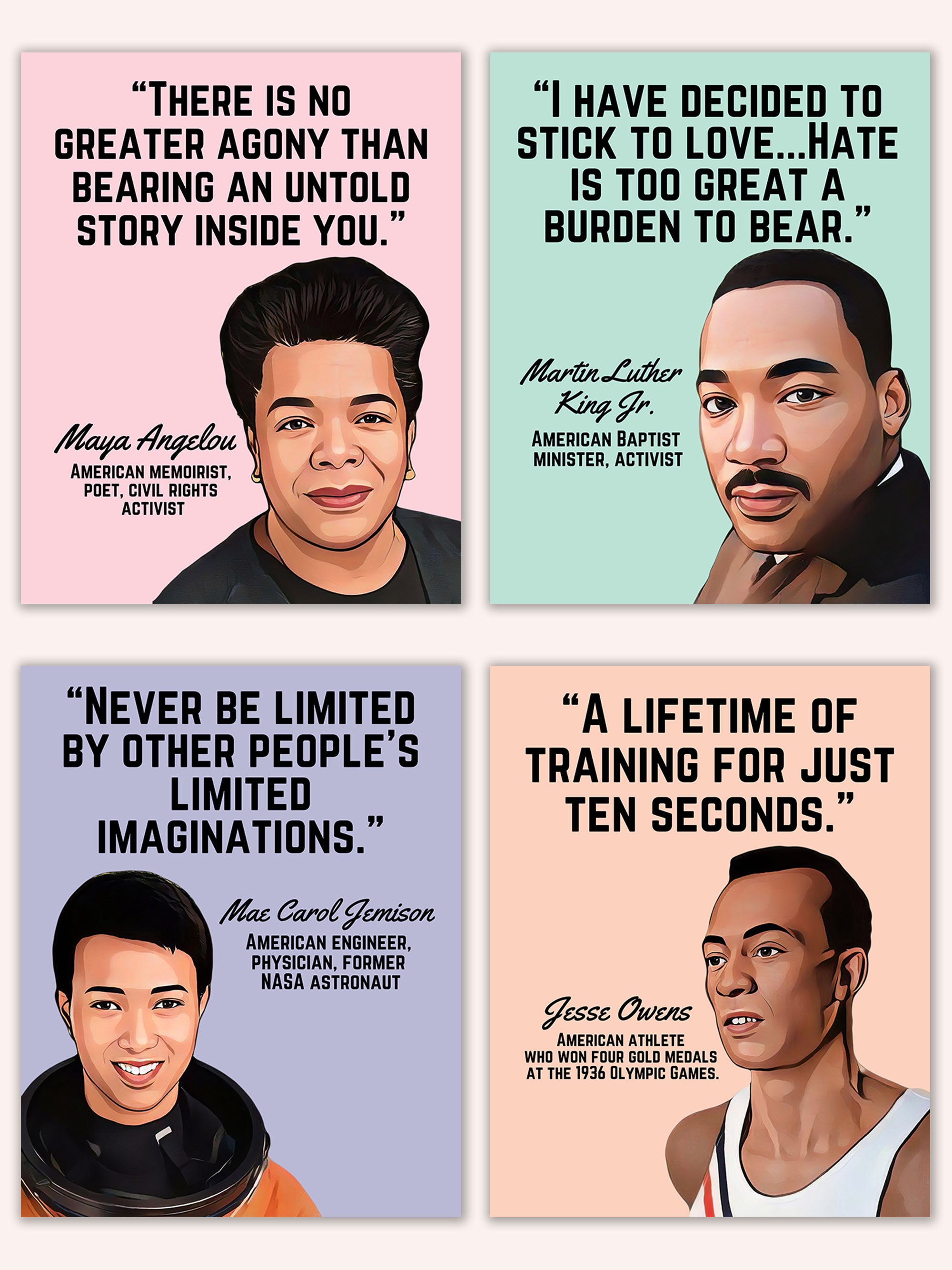 African American Heroes, Black History Month Printable Posters ...