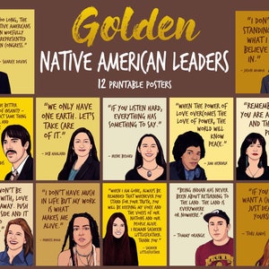 Golden - 12 Famous Native American Leaders - Printable Quote Poster ...