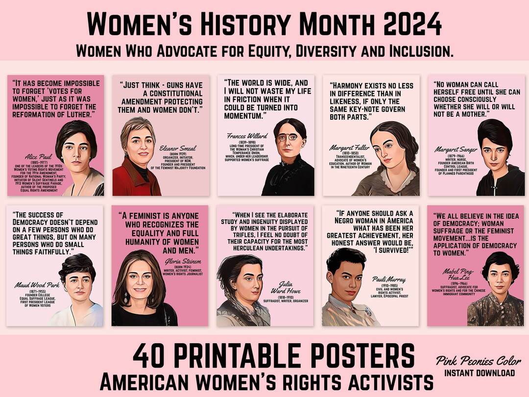 Women's History Month Posters | Bulletin Board Display, American ...