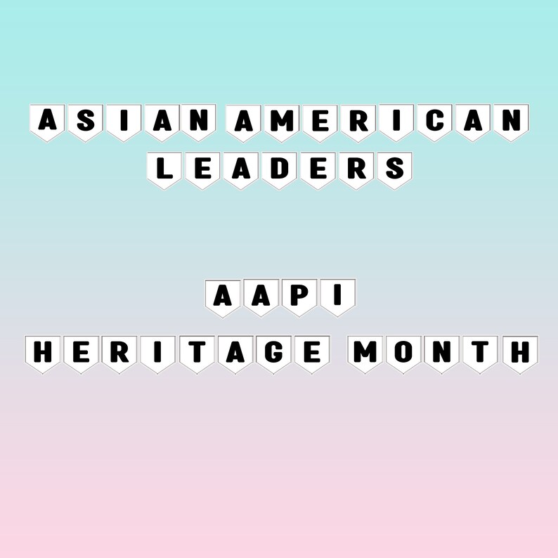 Asian American Leaders 18 Printable Biography Posters AAPI - Etsy