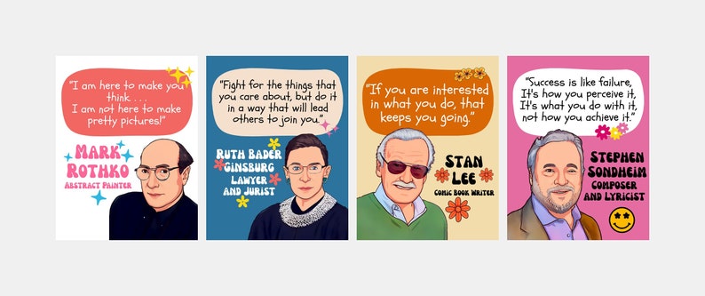 Jewish American Heritage Month Quotes Groovy Decor Editable - Etsy