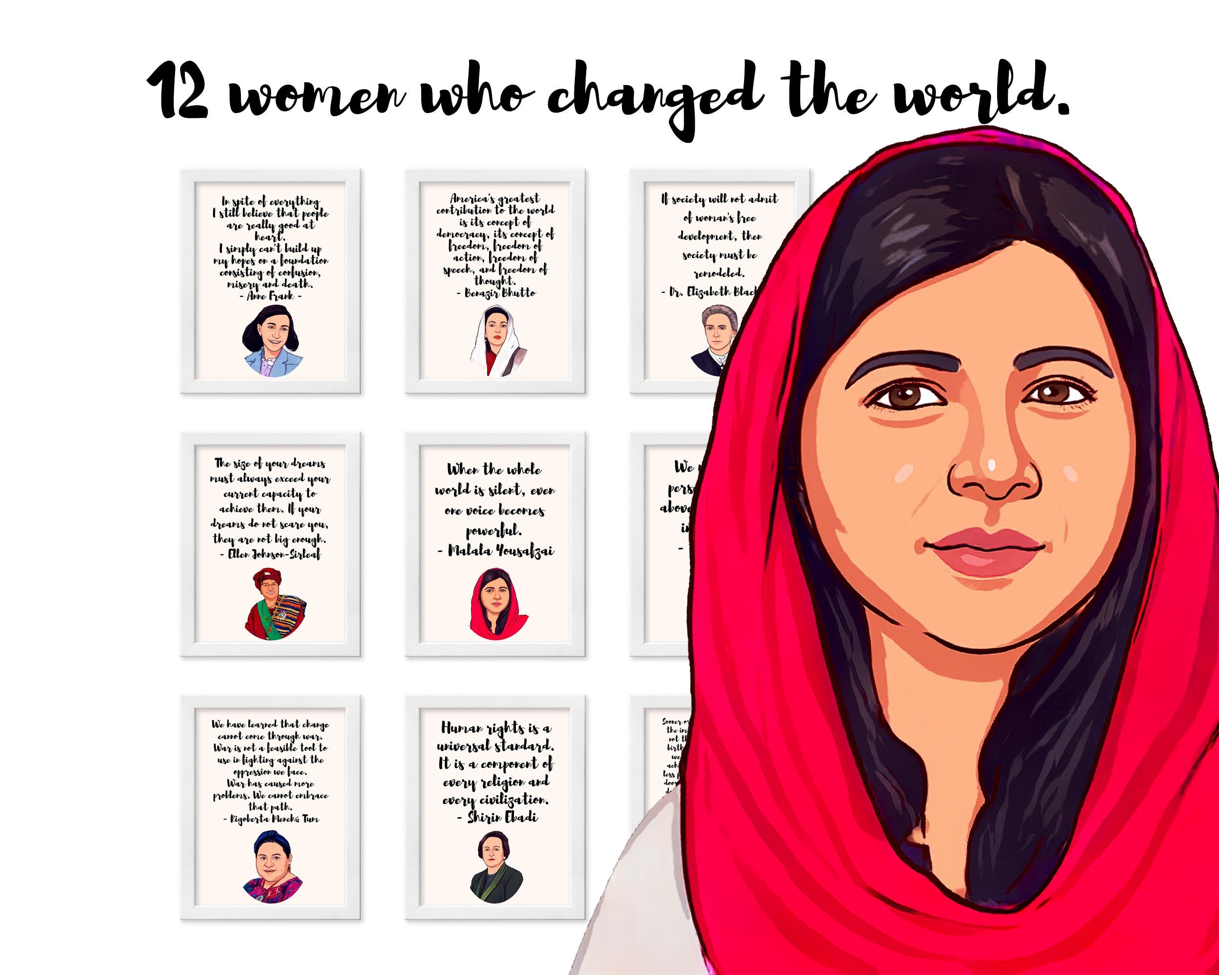 12 Famous Women in History Who Changed the World,teacher Wall Art ...