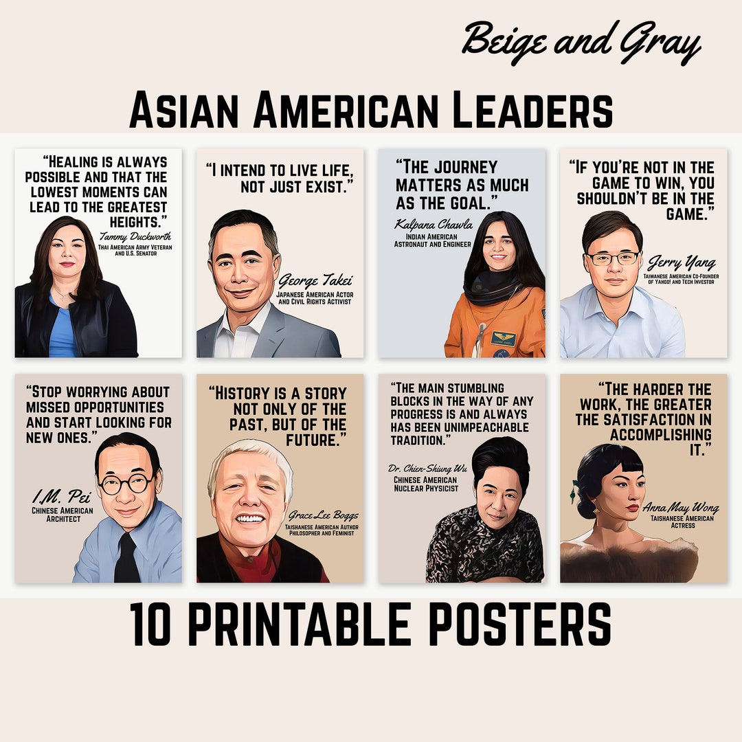 Asian American Leaders, AAPI Asian Pacific American Heritage Month ...