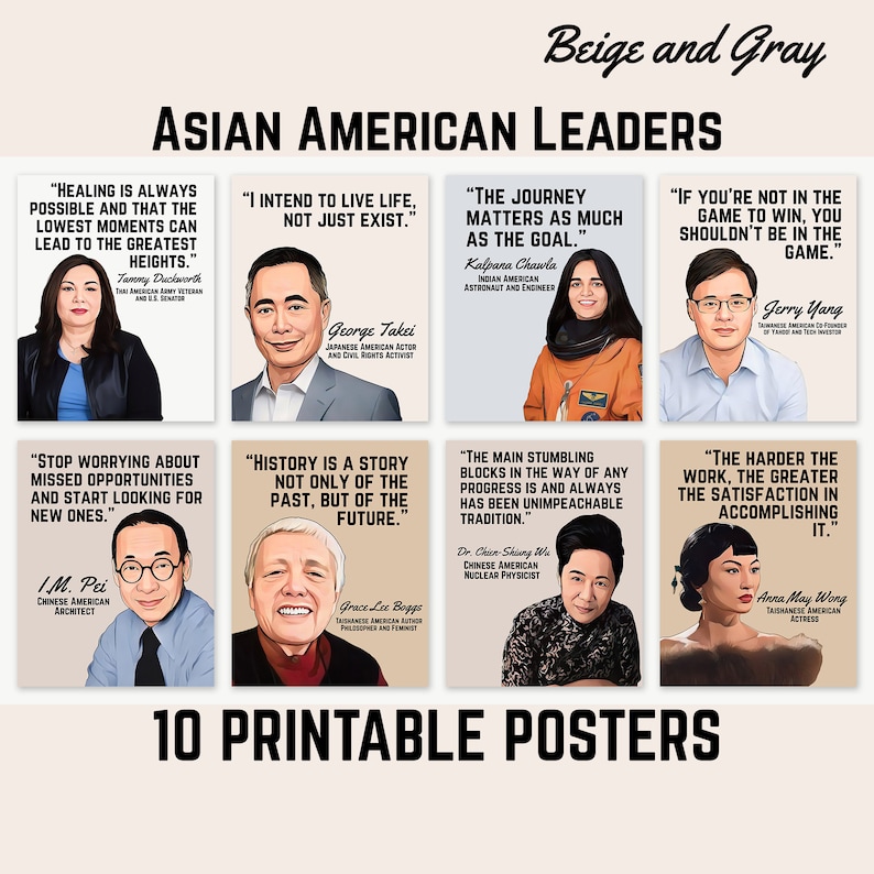 Asian American Leaders, AAPI Asian Pacific American Heritage Month ...